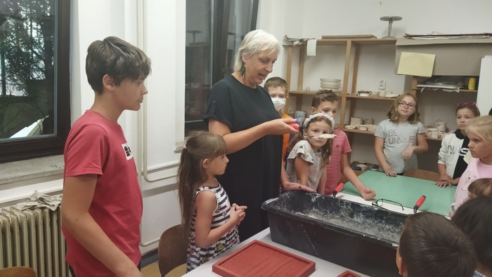 Fresco workshop for school children in Litomyšl :: erinf